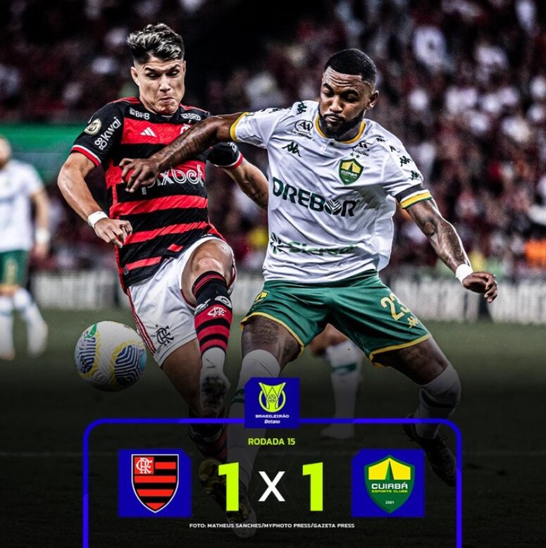 Cuiabá empata com Flamengo e conquista ponto importante na luta contra o rebaixamento; veja ...