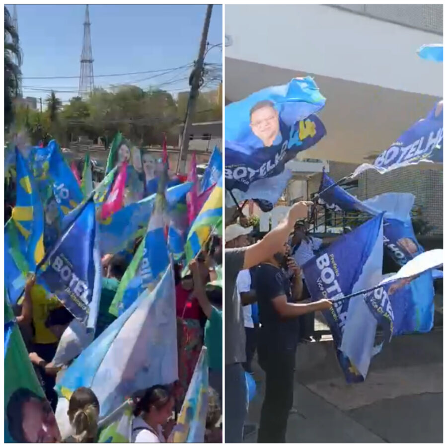 Apoiadores lotam rua durante debate dos candidatos à prefeitura de ...