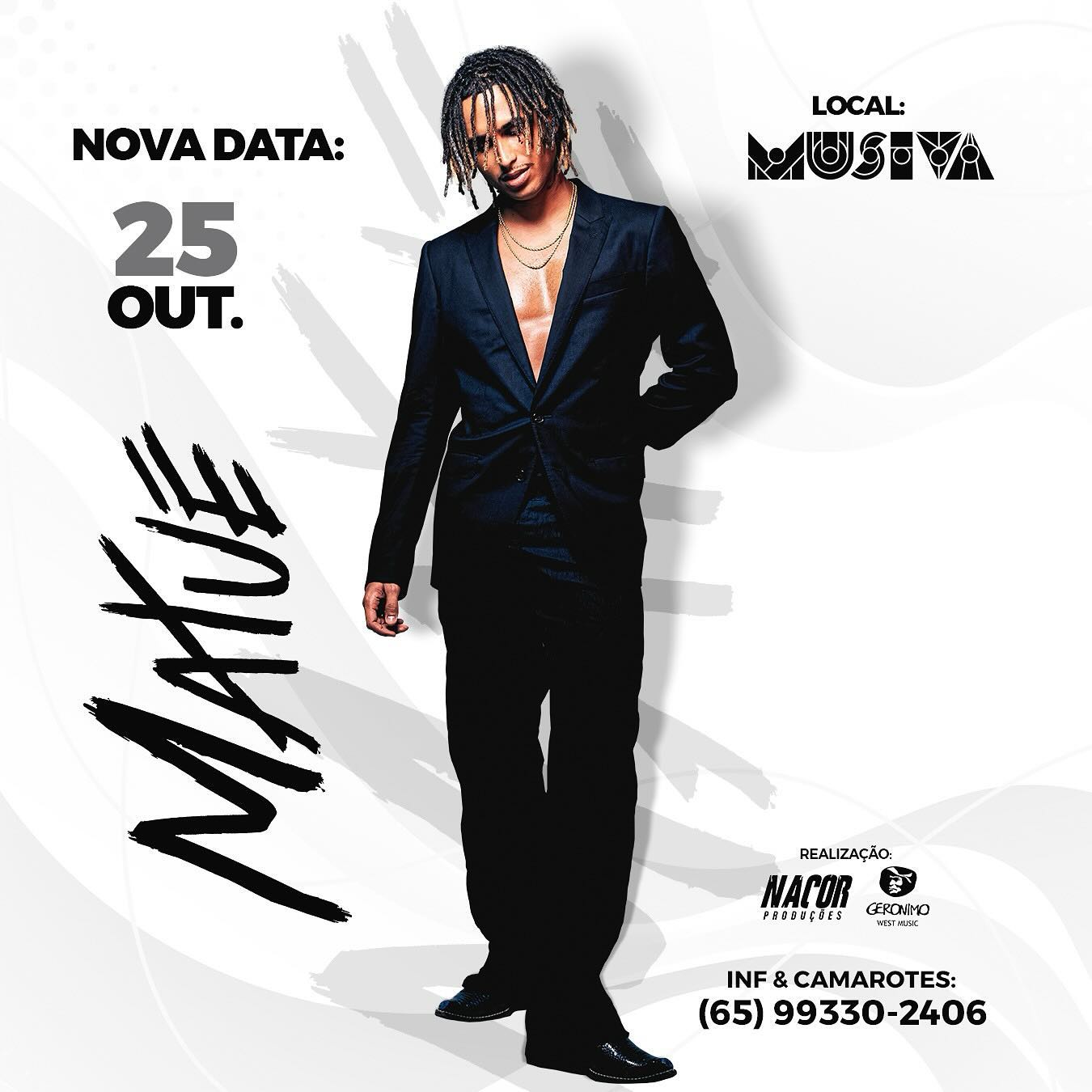 Show de Matuê na Musiva é remarcado e nova data é divulgada; VEJA VÍDEO - O Matogrossense