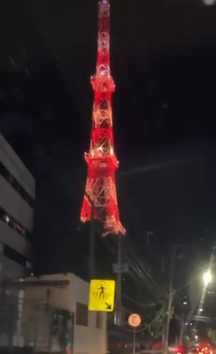 Nova iluminação da torre da TVCA transforma Cuiabá em 'Paris' e ...