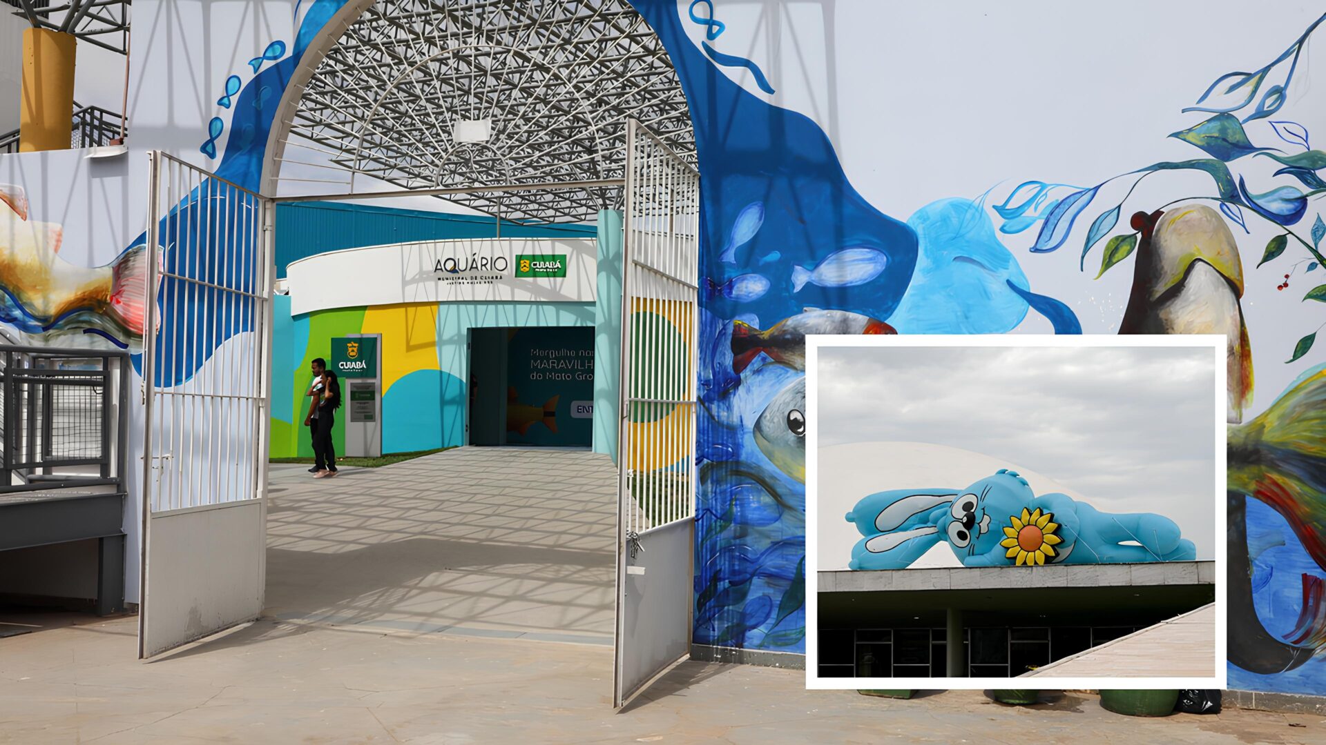 Aquário Municipal de Cuiabá recebe Sansão gigante da Turma da Mônica e ...