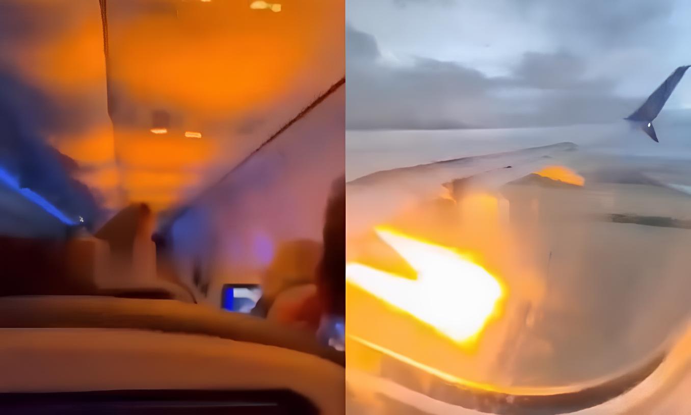 Avião pega fogo e faz pouso de emergência após turbina sugar Coelho; veja vídeo - O Matogrossense